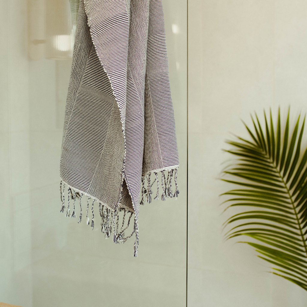 Samout Handwoven Towel- Deep Sea | Collective Humanity